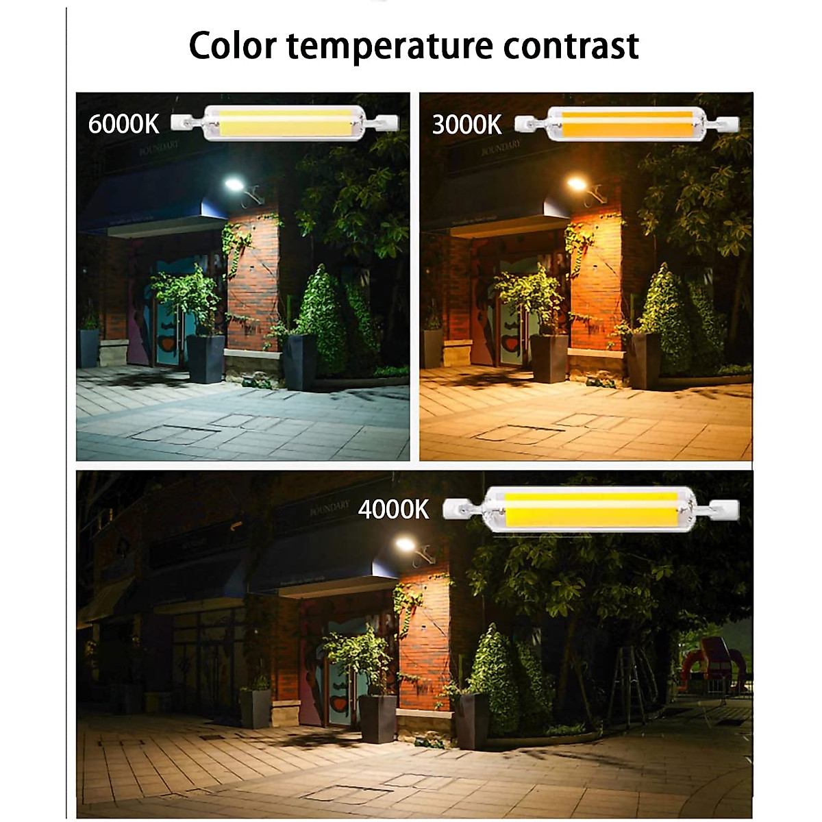 TOWBEBER 78mm R7s LED Bulb, 10W Double Ended J Base T3 LED Replacement for Halogen Light Bulbs 100W, Sapphire Epistar 3rd Generation 1000lm COB LED 4000K Natural Light CRI 85 (3PCS)