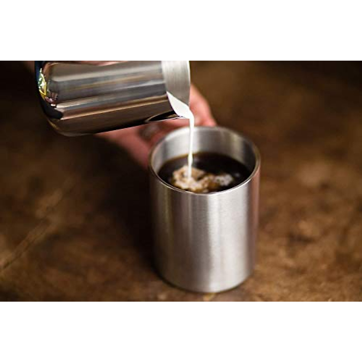 Stainless Steel Double Walled Mugs: 100% BPA Free,15 oz Metal Coffee & Tea Cup Mug - Insulated Cups with Handles Keep Drinks Hot or Cold Longer - Durable for Camping - Set of 2 Shatter Proof Mugs