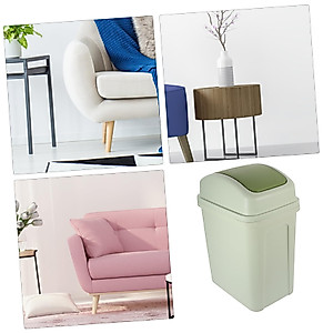 Shake Lid Trash Can Household Trash Can Thicken Garbage Bucket Plastic Trash Can Thicken Trash Bucket Restroom Trash Can Small Trash Can with Flip Lid Trash Cans with Lids Trashcan