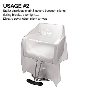 OG Essentials Clear Tear Resistant Disposable Chair Covers (71" x 59") for Salons, Spas, Barbers, and Others 25pk