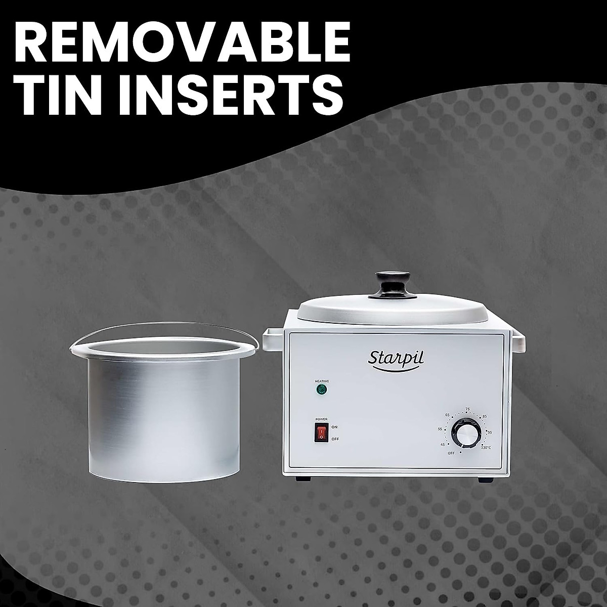 Starpil Wax Pot Warmer Professional for Hair Removal - Electric Hard Wax Beads Heater 5lb Capacity - Large Single Wax Warmer - Esthetician Supplies for Waxing Salon.