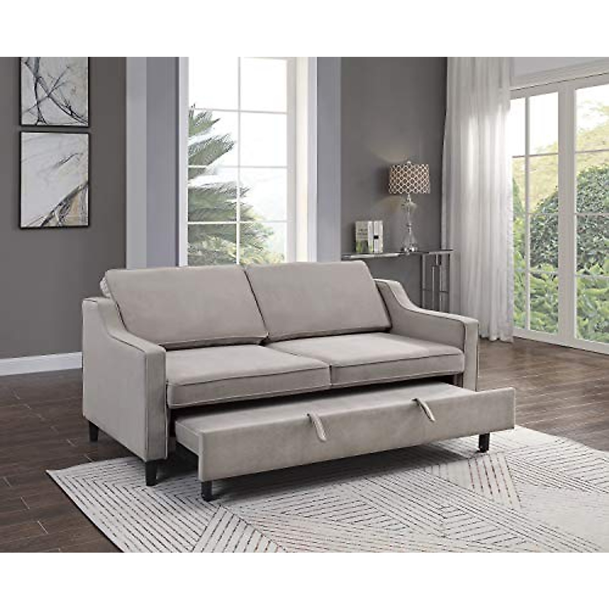 Lexicon Maston Convertible Studio Sofa Bed, Cobblestone