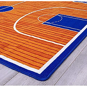 Basketball Court Sports Area Rug Rugs Carpet for Living Room Bedroom (3 Feet X 5 Feet)