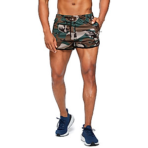G Gradual Men's Running Shorts 3 Inch Quick Dry Gym Athletic Jogging Shorts with Zipper Pockets (Green Camo, Medium)