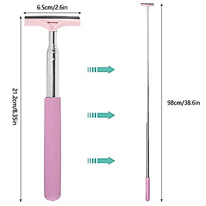 Multifunctional Retractable Portable Wiper for Cleaning Car Rearview Mirror Window Cleaner Suitable for All Kinds of Glass Cleaning in Cars,House, Gas Stations, Office(2PCS )