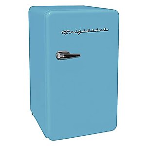FRIGIDAIRE EFR372-BLUE 3.2 Cu Ft Blue Retro Compact Rounded Corner Premium Mini Fridge