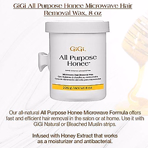GiGi All Purpose Honee - Microwave Hair Removal Wax, 8 Ounces