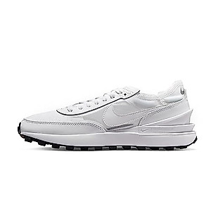 Nike Womens Waffle One Leather Textile White White Black Trainers 7 US