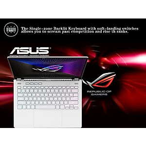 ASUS 2023 ROG Zephyrus 14" WQXGA 120Hz Gaming Laptop, AMD Ryzen-9 6900HS, 40GB DDR5 RAM, 4TB PCIe SSD, RGB Backlit Keyboard, AMD Radeon RX 6700S, Win 11, White, 32GB SnowBell USB Card