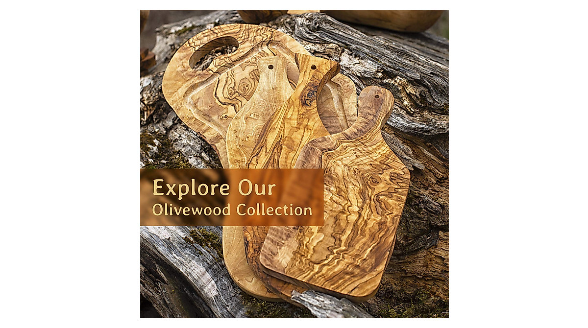 Rustic Olive Wood Honey Dipper Set - Perfect for Drizzling