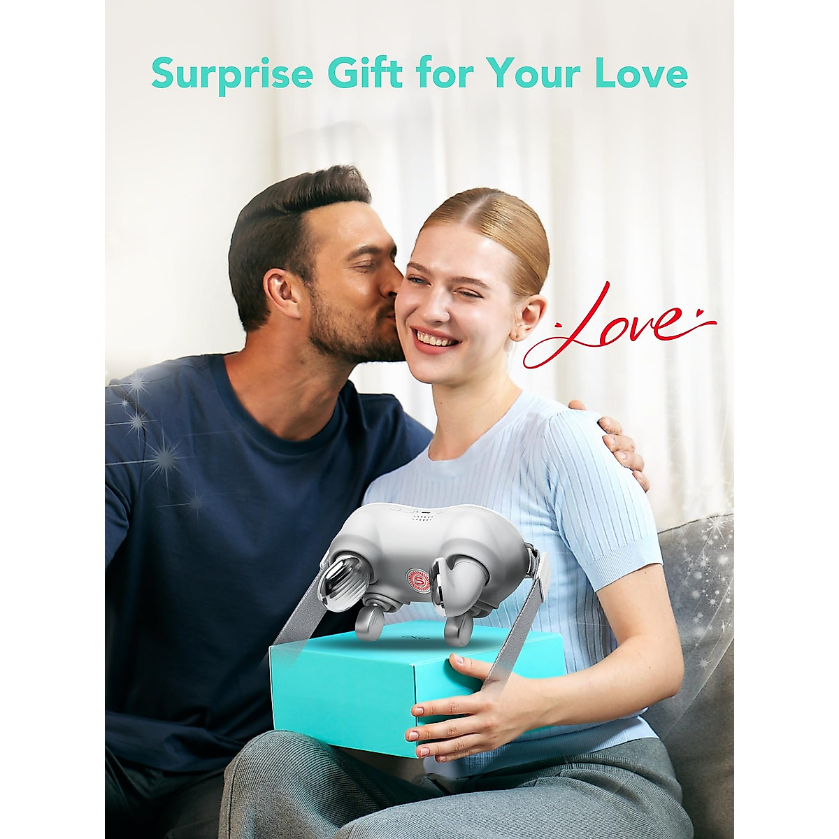 SKG H7 Neck Massager for Pain Relief Deep Tissue, Shiatsu Neck and Shoulder Massager 4D Electric Kneading Massager with Heating Relax at Home Office Car, Gift for Men Women, Maye Musk's Choice