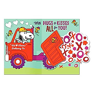 Hallmark Pop Up Peanuts Mothers Day Card or Birthday Card for Mom (Snoopy, Hugs and Kisses for You) (0599MBC7615)