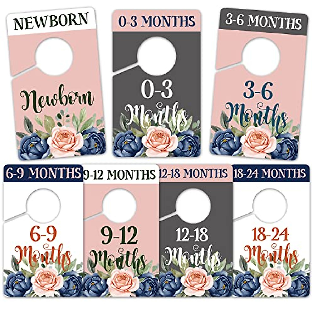 Hanger Dividers-Baby Closet Size Dividers - Baby Closet Dividers, Baby Clothing Size Age Dividers -Baby Closet Organizer For Nursery Organization, Newborn Essentials, Nursery Closet Dividers.