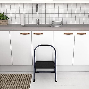 COSCO 11248NVY1E Folding Big Step Stool, 225 lb. Weight Capacity, ANSI Type II, 1