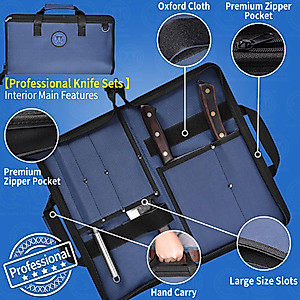 XYJ Portable Chef Knife Set Professional,Cleaver Butcher Knife,Forged Carving Boning Knives With Bag,Sharpener Rod,Camping Serbian Kitchen Knives,Full Tang