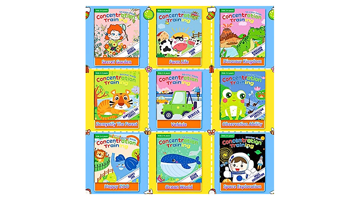Sticker & Activity Books for Kids 1-6: 20 Fun Learning Sets