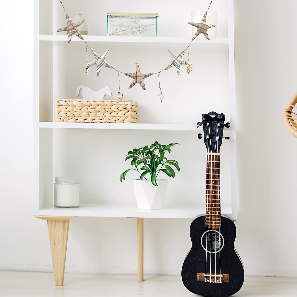 MAGICLULU Ocean Star Banner Garland Sea Shells Bunting Garland Under The Sea Themed Hanging Sign Mediterranean Coastal Nautical Party Decoration