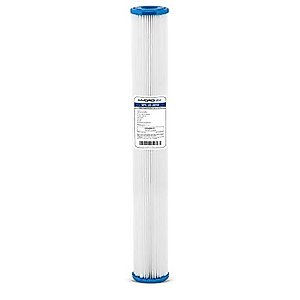 Hydronix SPC-25-2010 Polyester Pleated Sediment Water Filter, Washable& Reusable, 2.5" X 20", 10 micron