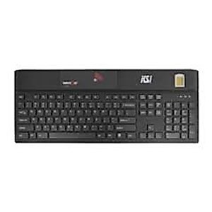 KSI KSI-1700GHFFB-3 BLACK SLIMLINE 104 USB KEYBOARD WITH 125 KHZ PCPROX AND TCS1 READER : MOQ =