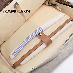 Ramhorn Diaper Bag Multifunction Travel Backpacks for Mom with Insulated Pockets and Laptop Compartment, brown