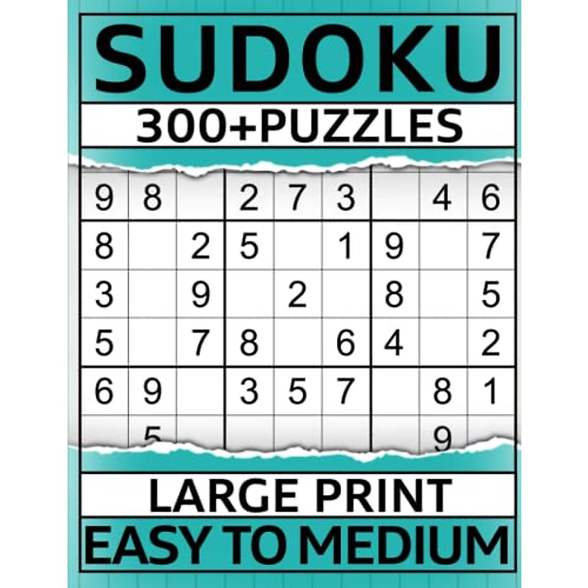 300+ Sudoku Puzzle Book for Adults Easy to Medium: Large Print Sudoku Puzzles with Detailed Step-by-step Solutions | 4 Large Sudoku Grids per Page (Large Grid Sudoku Collection)