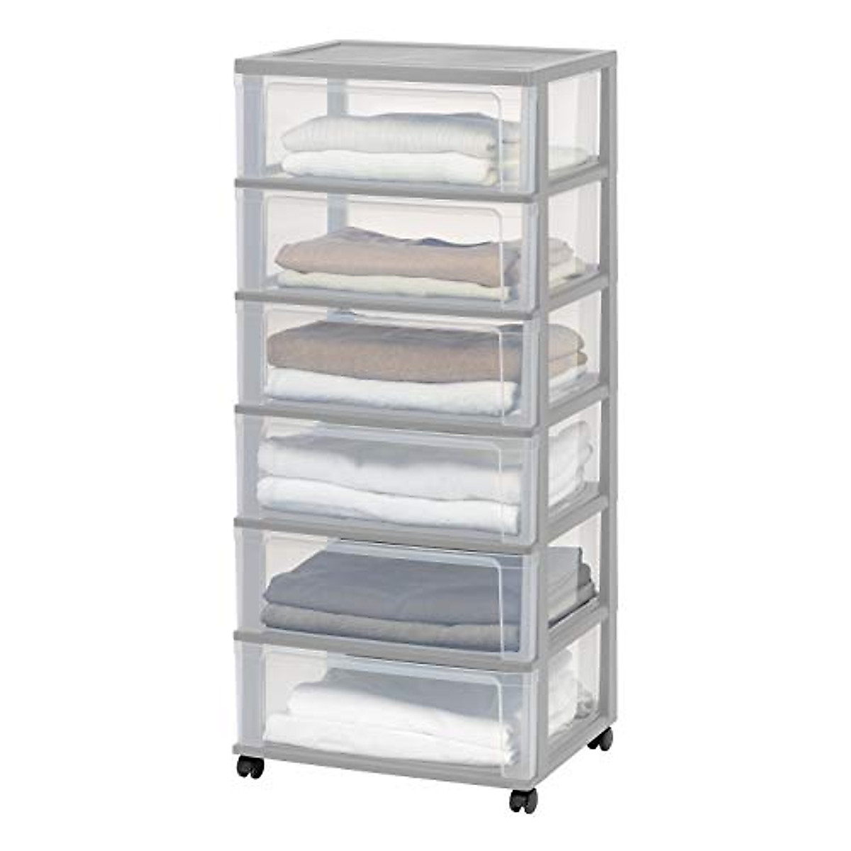 IRIS 110311 6 Drawer Wide Chest, Gray