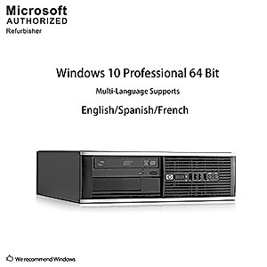 HP Elite Desktop Computer Package - Windows 10 Professional, Intel Quad Core i5 3.2GHz, 8GB RAM, 500GB HDD, 22inch LCD Monitor, Keyboard, Mouse, WiFi (Renewed)