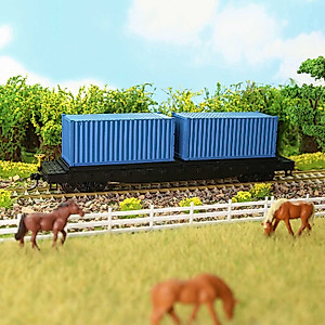 8pcs Mixed Different 20ft Freight Container HO Scale Model Train Accessories 1:87 20 Foot Container C8720