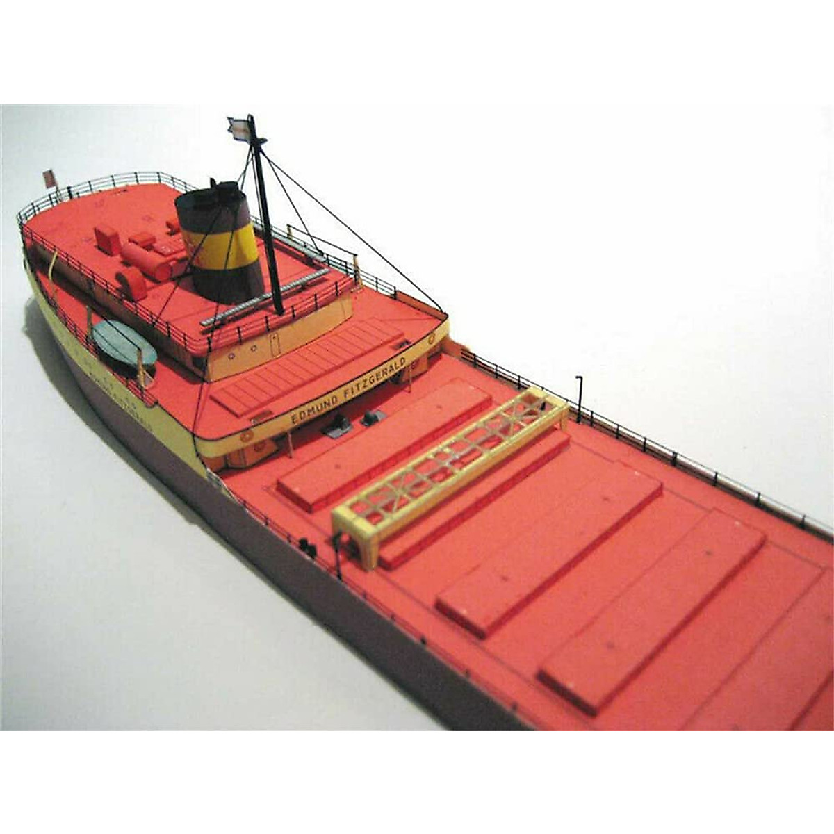 TECKEEN 1/400 Scale Paper Ship Model Alloy Fighter Military Model Diecast Plane Model for Collection SS Edmund Fitzgerald Ore Carrier Ship