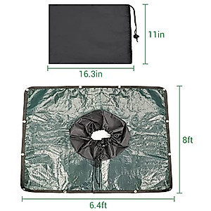 Landscape Pruning Tarp Shrub Trimming Tarps with 0-24" Hole for Patio Yard Garden, Pruning Trees Tarp, Pruning Drop Cloth, Leaf Tarp, 1Pcs Portable Bag