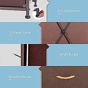 DHMAKER Fabric Dresser for Bedroom, Vertical Dresser with 5 Drawers, Storage Tower with Fabric Organizer, Tall Dresser, Dresser & Chests of Drawers for Closet, Nursery Hallway, Brown