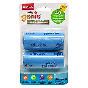 Playtex Baby Potty Genie Liner Refill Bags 2 Pack, Blue