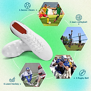 Soccer Cleats Mens Football Cleats Women Tacos de Futbol para Hombre Soccer Shoes for Big Boy Tacos de Futbol Zapatos de Futbol para Hombres Outdoor Soccer Shoes High Top Football Boots AG/FG