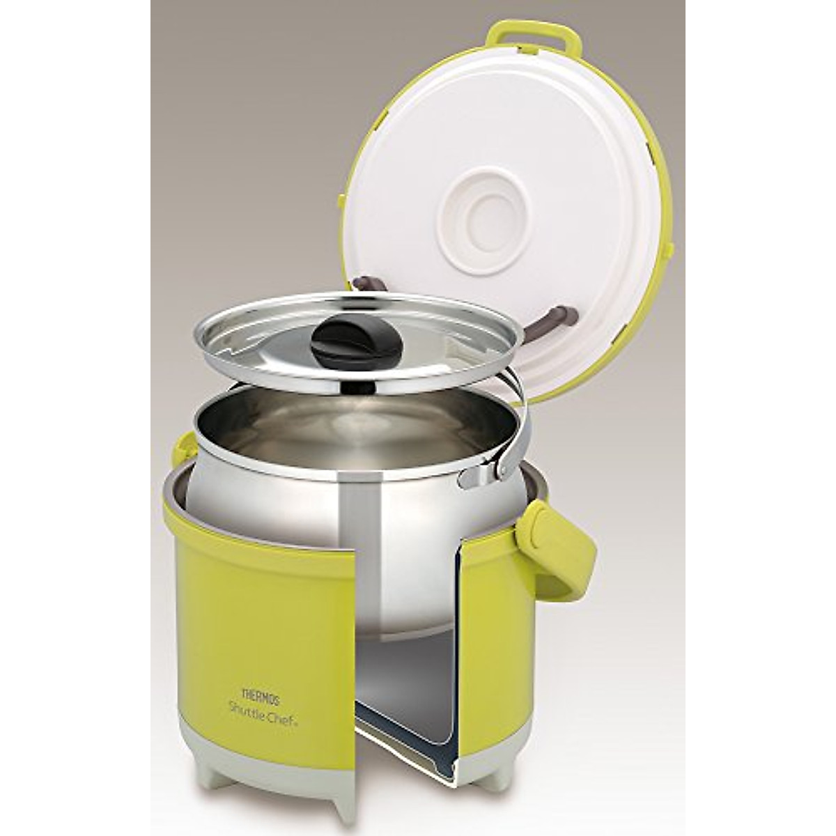 THERMOS vacuum heat insulation cooker Shuttle Chef RPE-3000 OLV 3.0L Olive Yellow