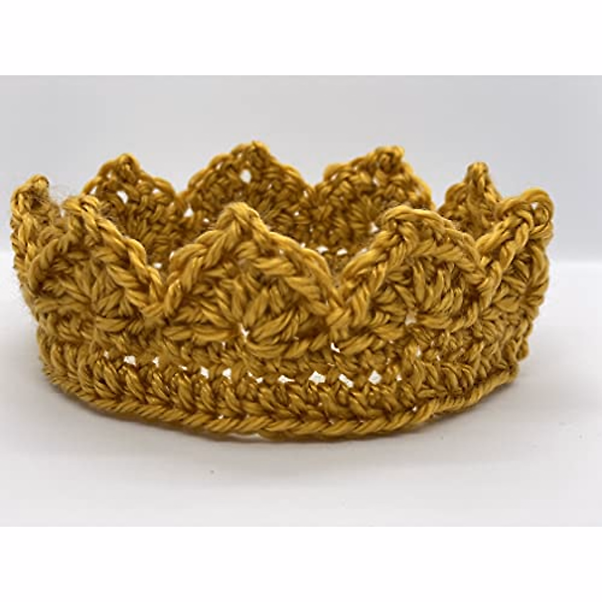 Handmade Newborn Crown, Baby Boy Girl Photo Prop, Gender Neutral Infant Photography Prop, Gold (Newborn, Gold)