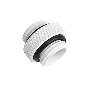 Dracaena.io 6 Pack G1/4" Thread, Male to Male Mini Extender Fitting with Tighten O-Ring, Brass Compression Fitting for PC, Premium Pipe Extension Fitting Adapter, White