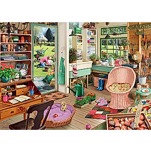 Ravensburger The Garden Shed Puzzle - 1000 Piece Jigsaw | Unique Piece Design | Softclick Interlocking Technology | Premium Artistic Imagery | Ideal for Ages 14 and Up