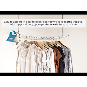 Manchester Mothmen 2-in-1 Clothing & Pantry Moth Traps for House | 5-Pack Moth Killer Indoor for Clothes, Closets & Kitchen | Indian Meal Moth Trap with Clothes Moth Pheromones