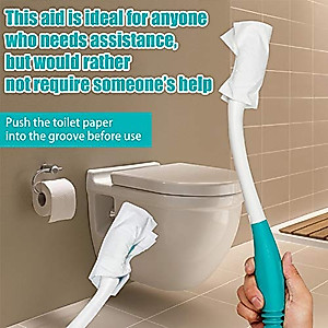 Kirimon Long Reach Comfort Toilet Wiping Aids Tools - Self Assist Bathroom Bottom Buddy Wiping Toilet Aid for Limited Mobility,Elderly, Pregnancy,Disabled, Arthritis,Shoulder or Back Pain,Surgery