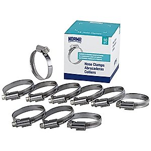 NORMA 01266704013-000-0538 Hose Clamps, 8 mm-16 mm x 9 mm W4 (Pack of 10)