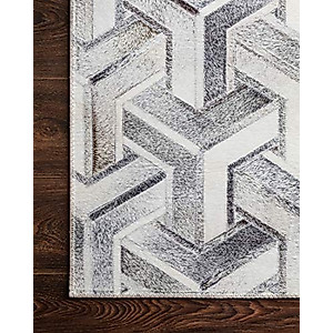 Loloi II Maddox Collection MAD-05 Silver/Ivory, Contemporary 7'-6" x 9'-6" Area Rug