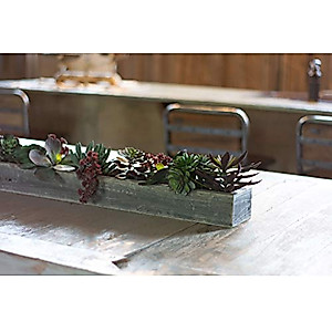 BARNWOODUSA Rustic Centerpiece Barnwood Box | Dining Room Table Decorations for Home Décor | Coffe Table Décor | Planter Box | Fireplace Mantel Farmhouse Ornament | 35.5" L