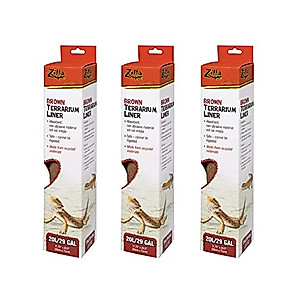 Zilla Brown Terrarium Liner 20/29 Gallons, Pack of 3