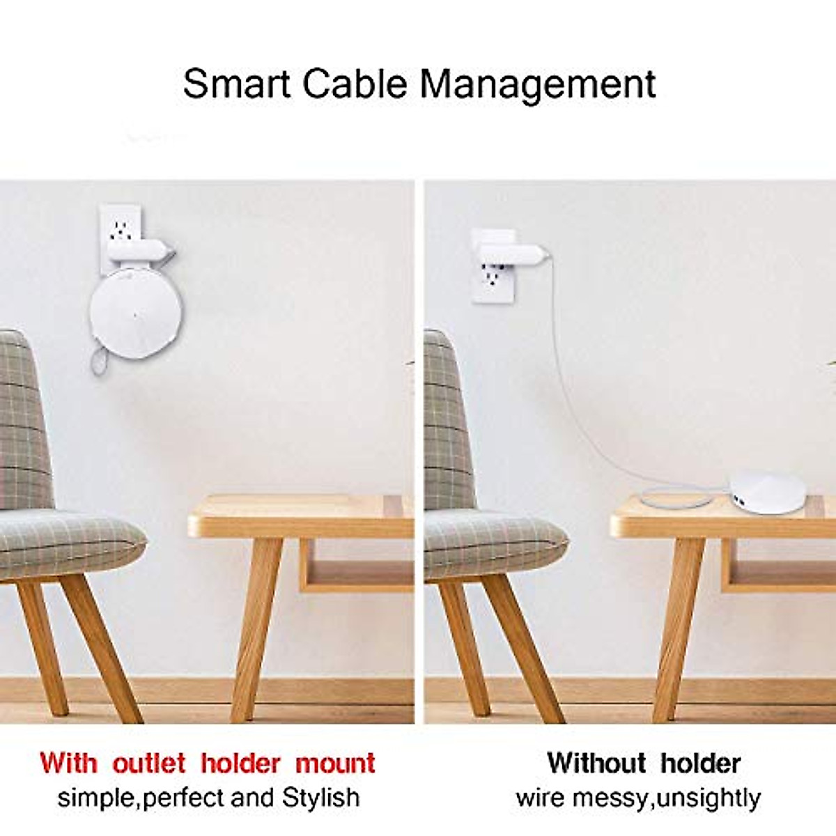 Koroao Wall Mount Holder for TP-Link Deco M9 Plus Whole Home Mesh WiFi System - No Cord Clutter and Save Space Ceiling Bracket (2-Pack)