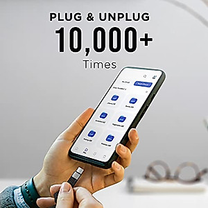 Ultra Short USB C Cable - 5.5 inch Afterplug USB to USB C Fast Charger Cable, High Speed 10Gbps USB 3.2 Gen 2 Cable for Portable SSD, Power Bank, Charging Station, Android Auto, iPad Pro Mini | Black