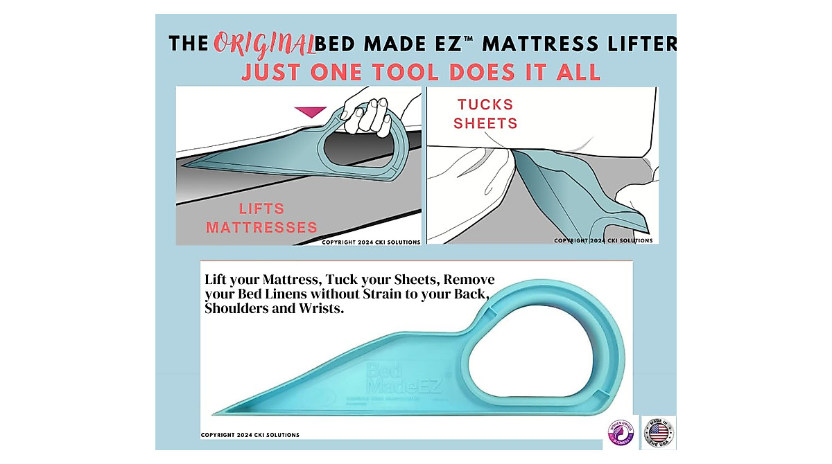 Effortless Bed Making with Made in USA Bed MadeEZ Mattress Lifter