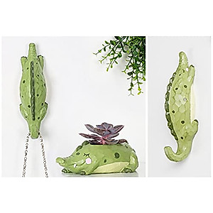 MIYING Decorative Wall Hooks, Home Wall Mounted Decoration Heavy Duty Single Cute Animal Hanger Coat Hooks for Keys, Towel, Bags, Hat, Jewelry, (Crocodile)