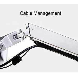 XSJ8012WT Aluminum Alloy Mechanical Spring Arm Wall Mount Laptop Holder Full Motion Laptop Mount Arm Monitor Holder Laptop Stand (Black)