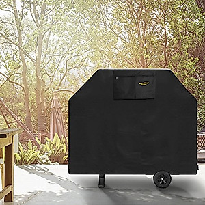 Garden Home Outdoor 617037063672 Heavy Duty Grill Cover, Black, 64'' L