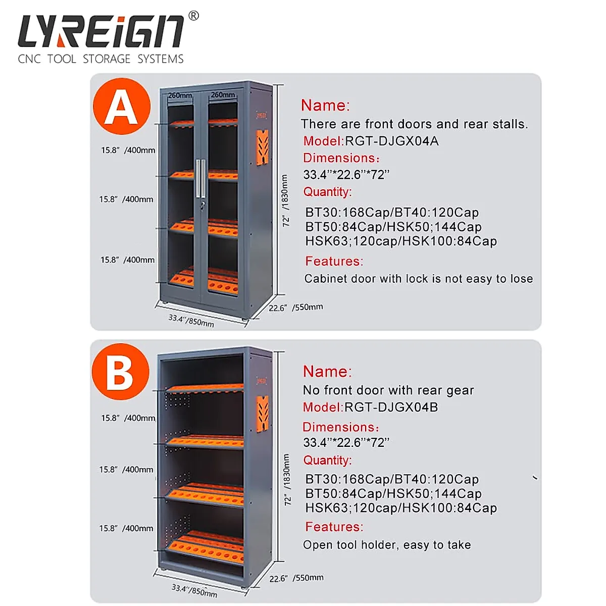 LYREIGN cat40 CNC Tool Rack CNC Tool Holder Storage cart CNC Tool Storage cabinets Large Capacity Tool cabinets CAT40-120CAP